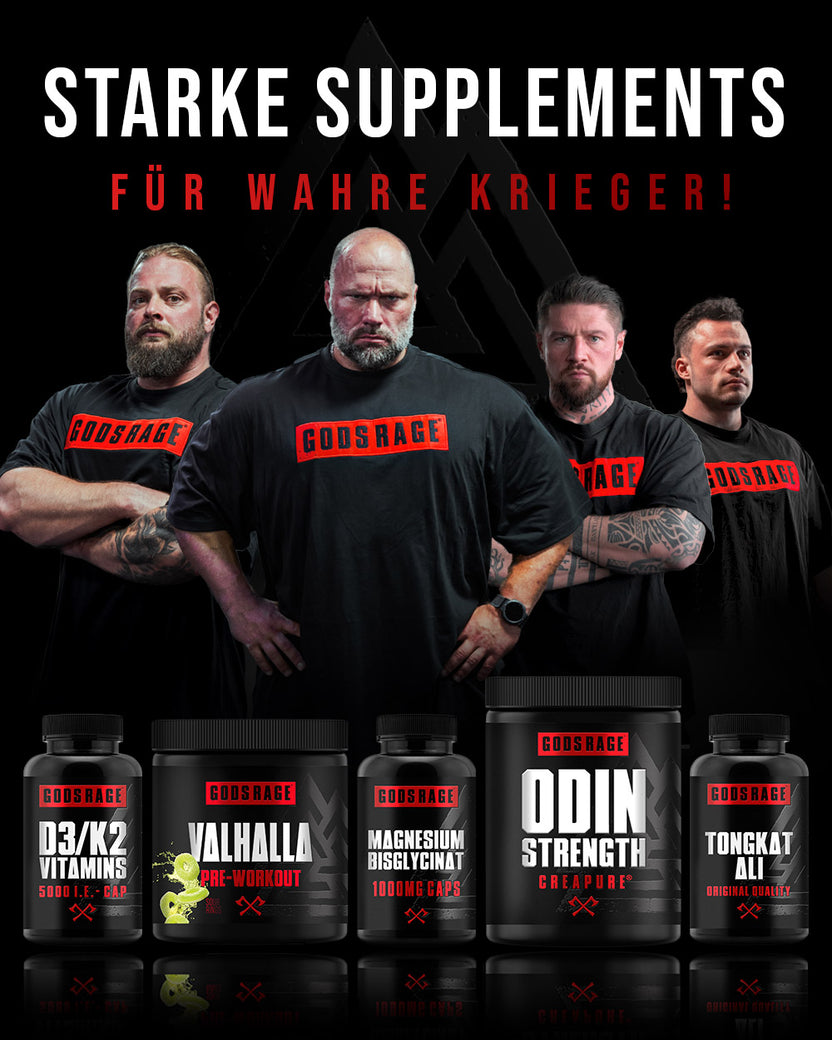 Gods Rage · Supplements für harte Workouts