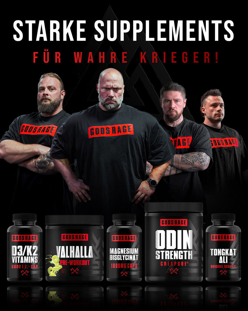 Gods Rage · Supplements für harte Workouts